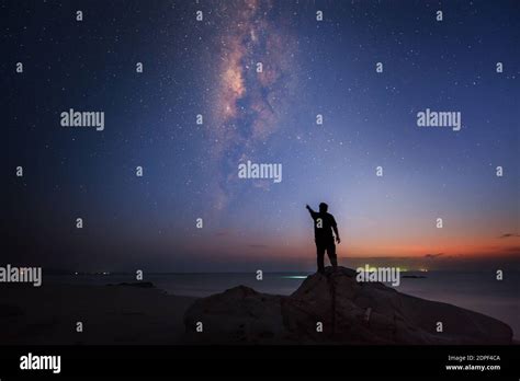 Man Pointing Towards Sky High Resolution Stock Photography And Images Alamy