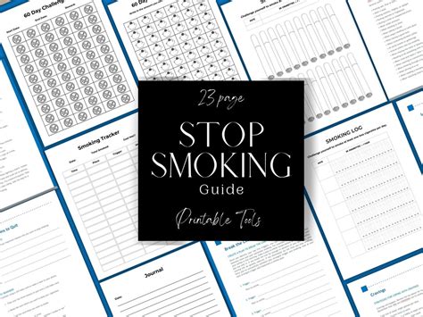 Stop Smoking Guide Smoking Cessation Smoking Printable Trackers