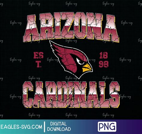 Vintage Arizona Cardinals Est 1898 Png Sublimation Football Graphic