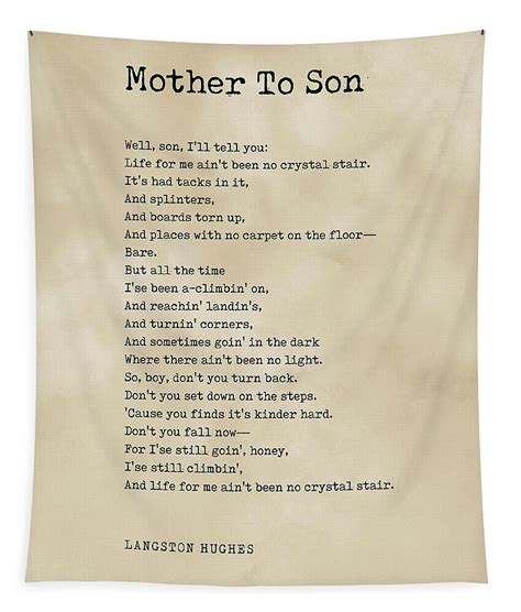 Langston Hughes Poems Mother To Son