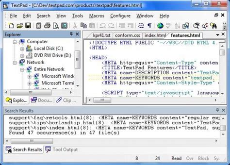 Textpad скачать на Windows бесплатно
