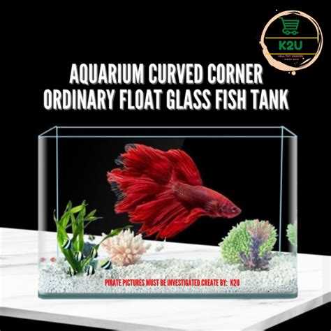 Aquarium Curved Corner Ordinary Float Glass Fish Tank Lazada