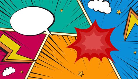 Set Of Comic Page Of Colorful Frames Illustration Comic Background