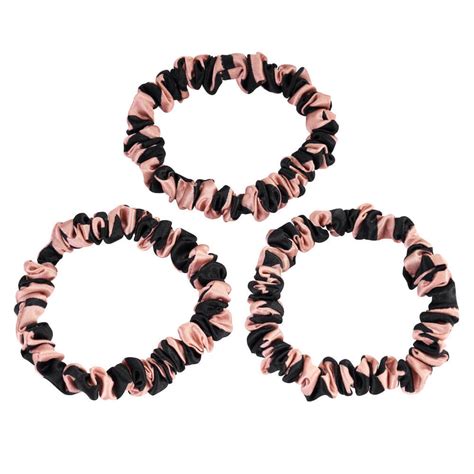 Blissy 100 Silk Skinny Scrunchies Tiger 100 Mulberry Silk