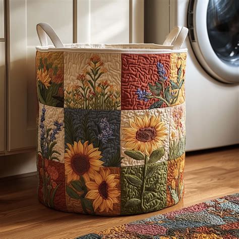 Blossom Mood Quilted Laundry Basket Gftoma8102 Patchique Store