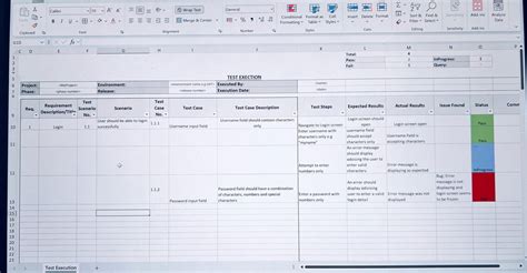Test Execution Template Uat Testing Documents Qa Testing Execution