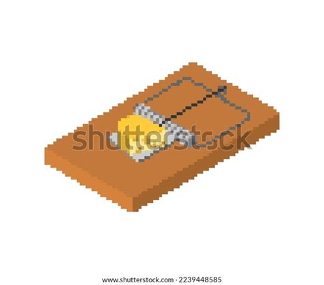 Mousetrap Pixel Art 8 Bit Mouse Stock Vector Royalty Free 2239448585