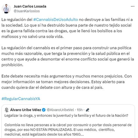 Juan Carlos Losada le contesta a Uribe Lo que sí ha destruido buena parte de nuestro tejido