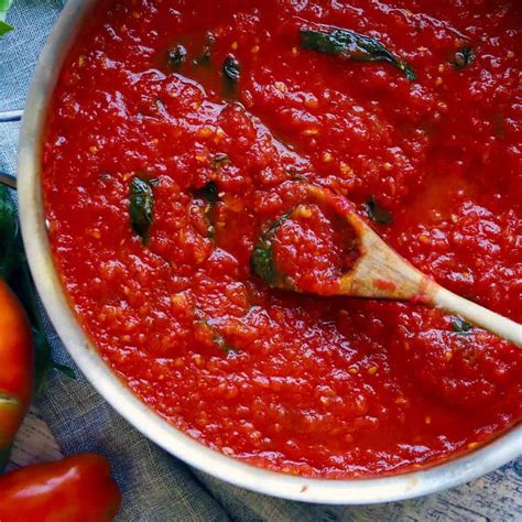 Fresh Tomato Sauce With Basil Recipe At Jacob Mauldin Blog