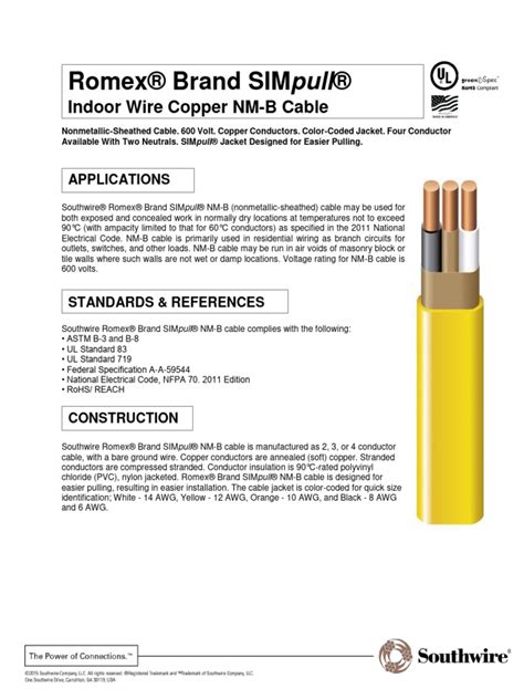 Romex Cable Ampacity Pdf Electrical Wiring Wire