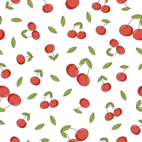 Cherry Seamless Pattern 33296390 Vector Art At Vecteezy