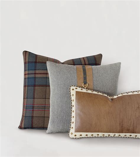 Aiden Faux Leather Decorative Pillow Eastern Accents