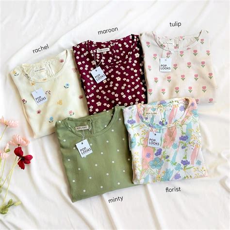 Jual Pattern Blouse Pop Looks Shopee Indonesia