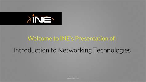 Introduction To Networking Technologies Presentation