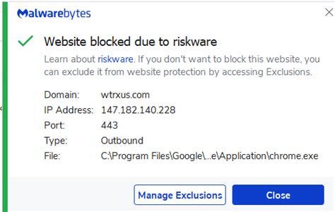 Website Blocked Due To Riskware Resolved Malware Removal Logs