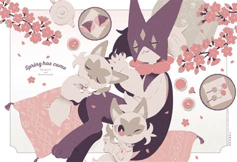 Sprigatito And Meowscarada Pokemon Drawn By Manami Uovoegg Danbooru