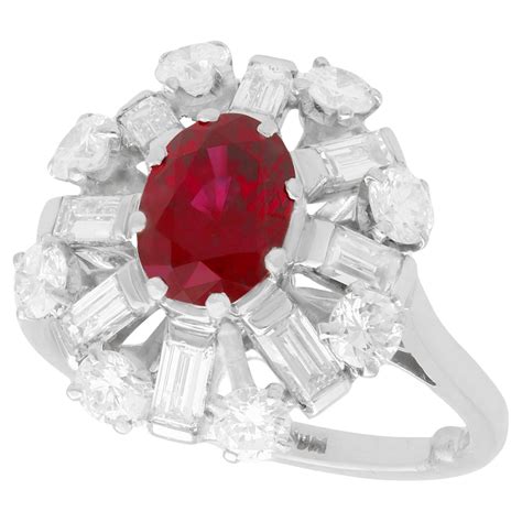 160 Carat Oval Cushion Cut Diamond Cluster Edwardian Platinum