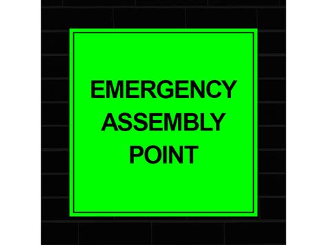 Glow Emergency Assembly Point A3 Sign Glo X Australia See And Be Seen