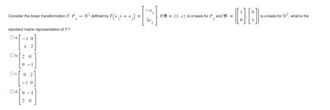 Solved Consider The Linear Transformation T P R Defined By Chegg