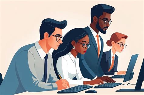 problem solving people team of three diverse businesspeople working on