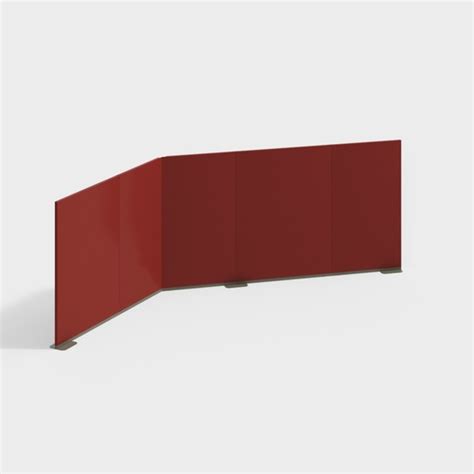Arper Modern Screen 3d Model Red Design