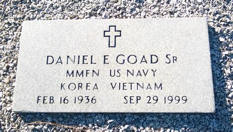 Daniel Eugene Goad Sr 1936 1999 Find A Grave Memorial