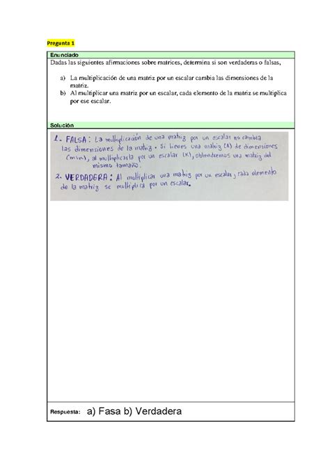 4 Formato De Soluci N De Desarrollo Para Estudiante Pregunta 1 Enunciado Dadas Las Siguientes