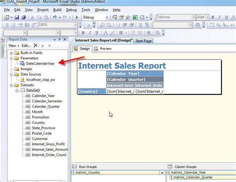 Developing A SSRS Report Using A SSAS Data Source