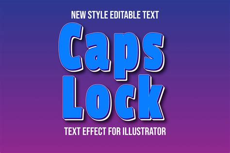 Caps Lock Text Effect Graphic By 2kaleh Studio2 Creative Fabrica