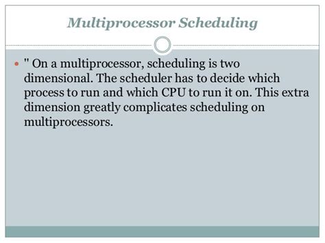 cpu scheduling