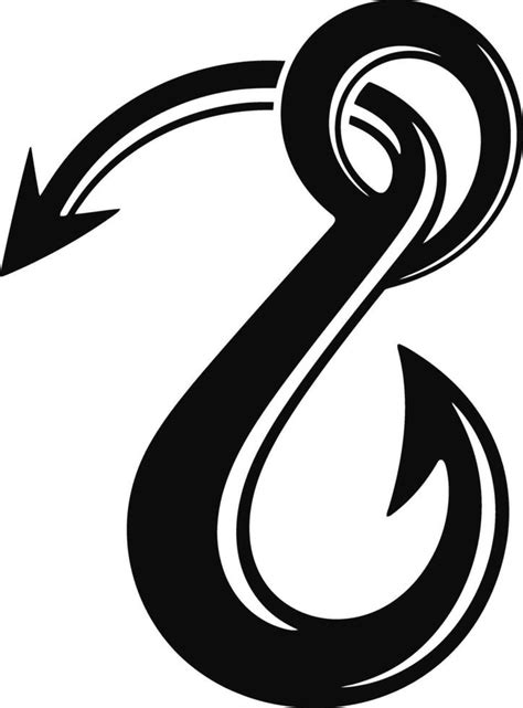Stylized Fishing Hook Design Element 66690895 Vector Art At Vecteezy