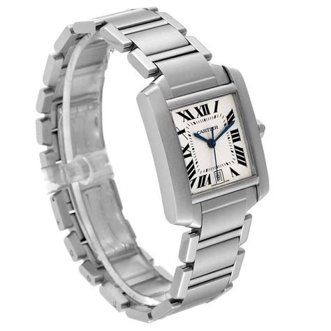 Cartier Tank Francaise Large Automatic Steel Mens Watch W51002q3 For