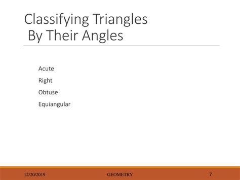 Ppt Classifying Triangles In Geometry Types And Properties Powerpoint Presentation Id 9196447