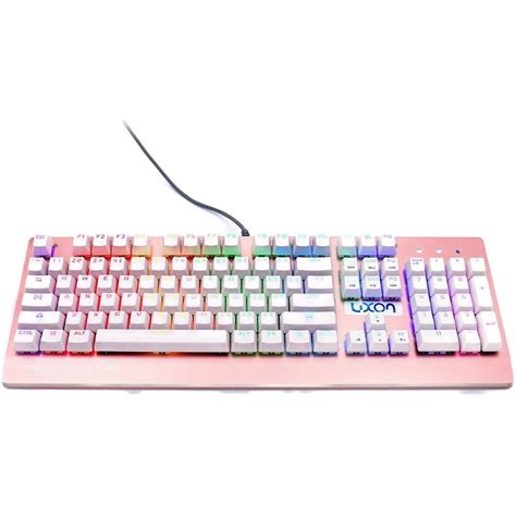LUXON Mechanical Keyboard Luxon Fully RGB Backlit Gaming Keyboard Rose Gold Shopee Singapore
