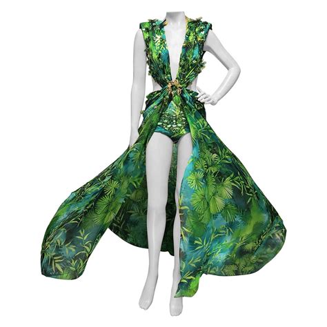 Ss 2020 Versace Embellished Jungle Print Finalee Dress As Seen On Jen