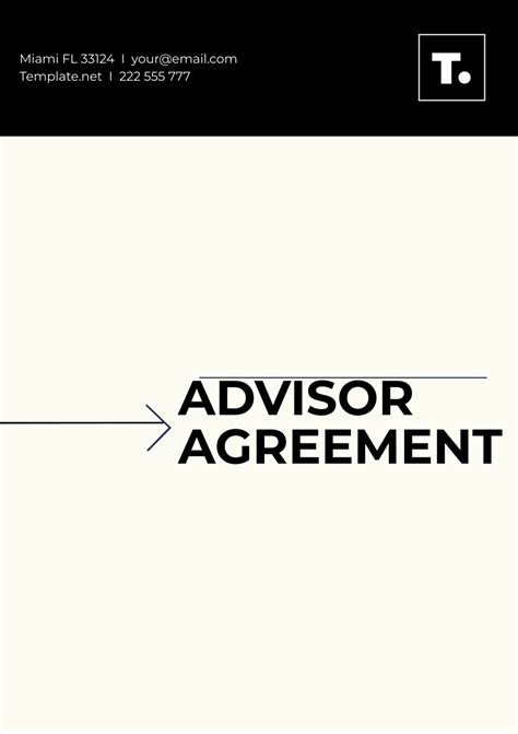 Free Advisor Agreement Template To Edit Online