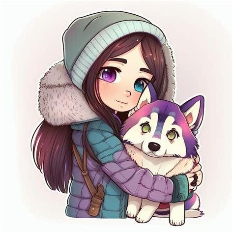 Anime Husky Hund