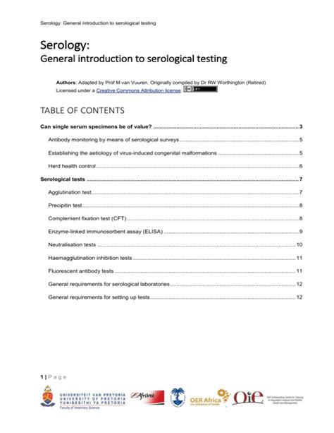 Serological Tests
