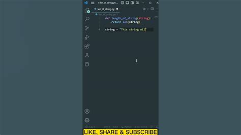 Calculate Length Of String By Using Python Shorts Shortsvideo Python