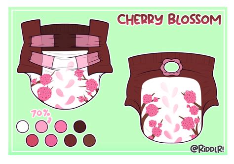 Cherry Blossom Diaper Ref Sheet Wet — Weasyl