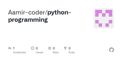 Github Aamir Coderpython Programming