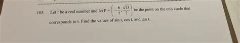 Solved Let T Be A Real Number And Let P Be The Chegg Com