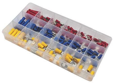 Pearl Consumables Assorted Crimp Terminals And Connectors 132 Pieces Screwfix