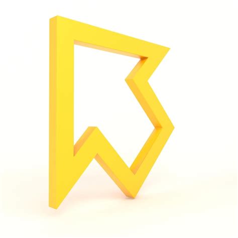 Premium Photo Cursor Icon Left Side With White Background