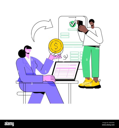 Payroll Processing Isolated Cartoon Vector Illustrations Man Using