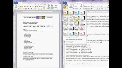 word tutorial 3 creating a multi page report tabs instruction 3 youtube