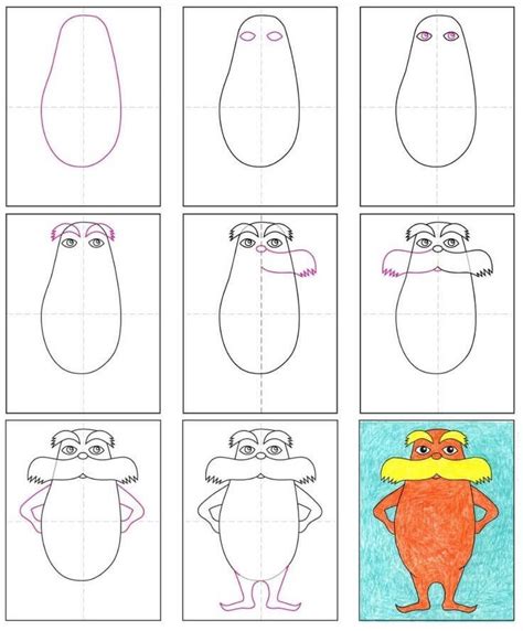 10 Facile Et Mignon Idées De Dessin Lorax Comment Dessiner Lorax