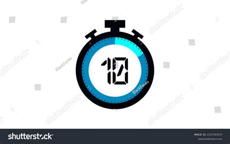 Colourful Minimal Countdown Timer Animation 10 Stock Illustration