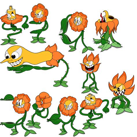 Sprite Sheet Of Cagney Carnation Cuphead Know Your Meme