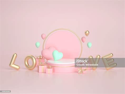 사랑이라는 단어로 배열된 여러 가지 빛깔의 풍선의 생생한 3d 렌더링 3차원 형태에 대한 스톡 사진 및 기타 이미지 3차원